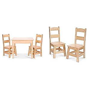 Melissa & Doug Wooden Table and 4 Chairs Bundle