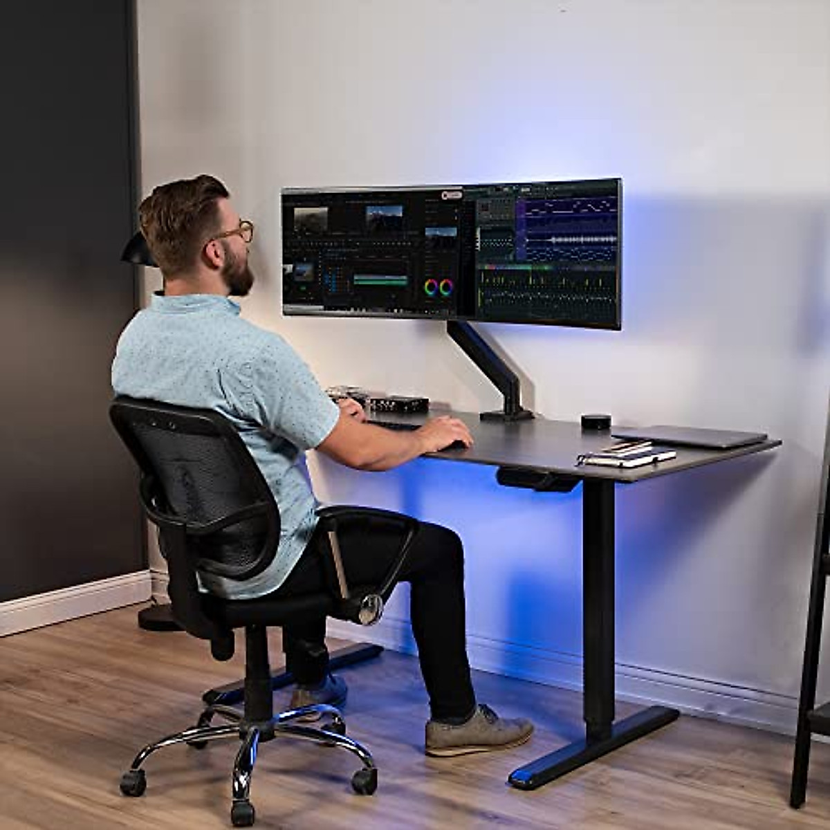 VIVO Premium Aluminum Heavy Duty Monitor Arm for Ultrawide Monitors up ...