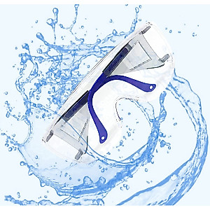 XII WY 3 Pack of Safety Glasses (3 Pairs in 3 Colors) Anti-Fog Crystal Clear Eye Protection Over Glasses Scratch Resistant lab Safety Construction Work CE EN 166 Certified