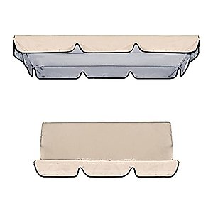 Swing Canopy Replacement, 2 Seat Swing Replacement Cushions Patio Swing Canopy Replacement Patio Seat Covers Swing Waterproof Cover Swing Canopy Cover and Garden Chair Outdoor Sunscreen