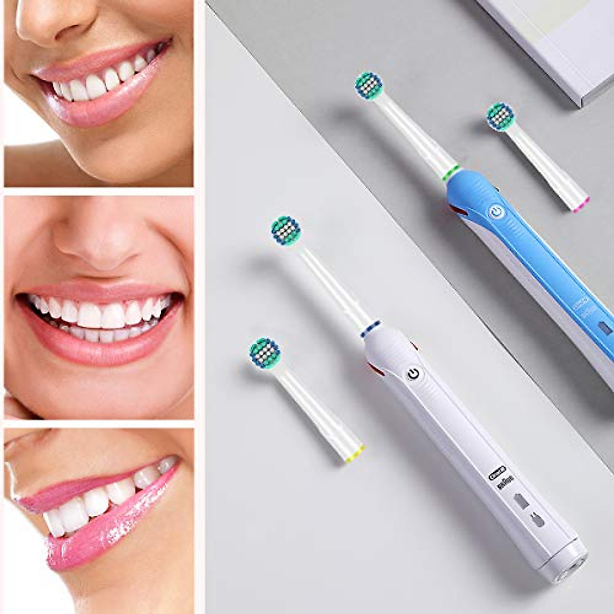 Replacement Toothbrush Heads for Oral B Braun Electric Toothbrush - 16 Pack Compatible with Oral B Cross Action/Pro1000/9000/ 500/3000/8000 Toothbrush.