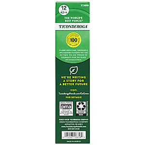 Ticonderoga Tri-Write Wood-Cased Pencils, 2HB Soft, Yellow, 12 Count
