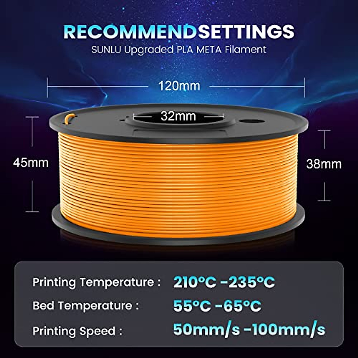 SUNLU 3D Printer Filament Bundle, SUNLU PLA+ Filament 1.75mm, 100% Neatly Wound PLA Plus 3KG, 0.25kg Spool x 8 Packs & 1kg Spool x 1 Pack Black