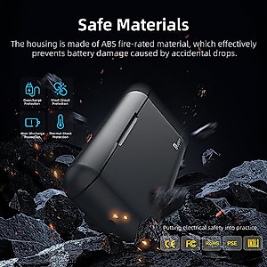 Adaptom Enduro Battery Charger for GoPro Hero 12 11 10 9 Black, Extended Batteries Long Lasting as Original Fast Charge Charging Pocket Case for Go Pro 12 11 0 9 Camera Accessories