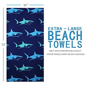 Genovega 4 Packs Oversized Thin Beach Towel Set, 36 x 72 in XL Extra Large Big Soft Clearance Pool Swim Travel Towels Blanket for Adult Women Men Camping Cruise Lounge Chair Cover Gift