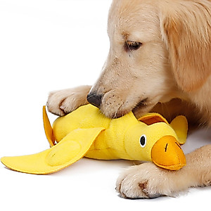 Plush Dog Toys Resistant Dog Chew Toys Duck Shape Squeaky-Dog Toys for Tug of War Small Puppy and Medium Dog Toys Puppy Dog Chew Toy Cute Duck Shape Plush Squeaky-Dog Toy Nice Home Gift for Pets