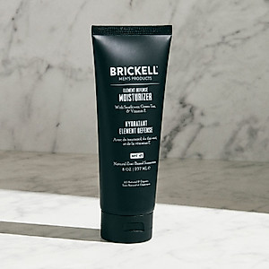 Brickell Men's Element Defense SPF45 Moisturizer for Men, Natural & Organic, Zinc Oxide Mineral Sunscreen, Hydrates and Protects Skin Against UVA/UVB Rays, 8 Ounce, Unscented