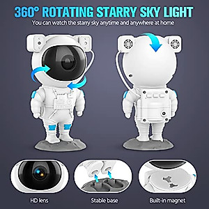 Galaxy Projector Night Light, Star Projector with Timer, Remote Control, Astronaut Nebula Projector Suitable for Kids Bedroom, Game Room and Holiday Gift