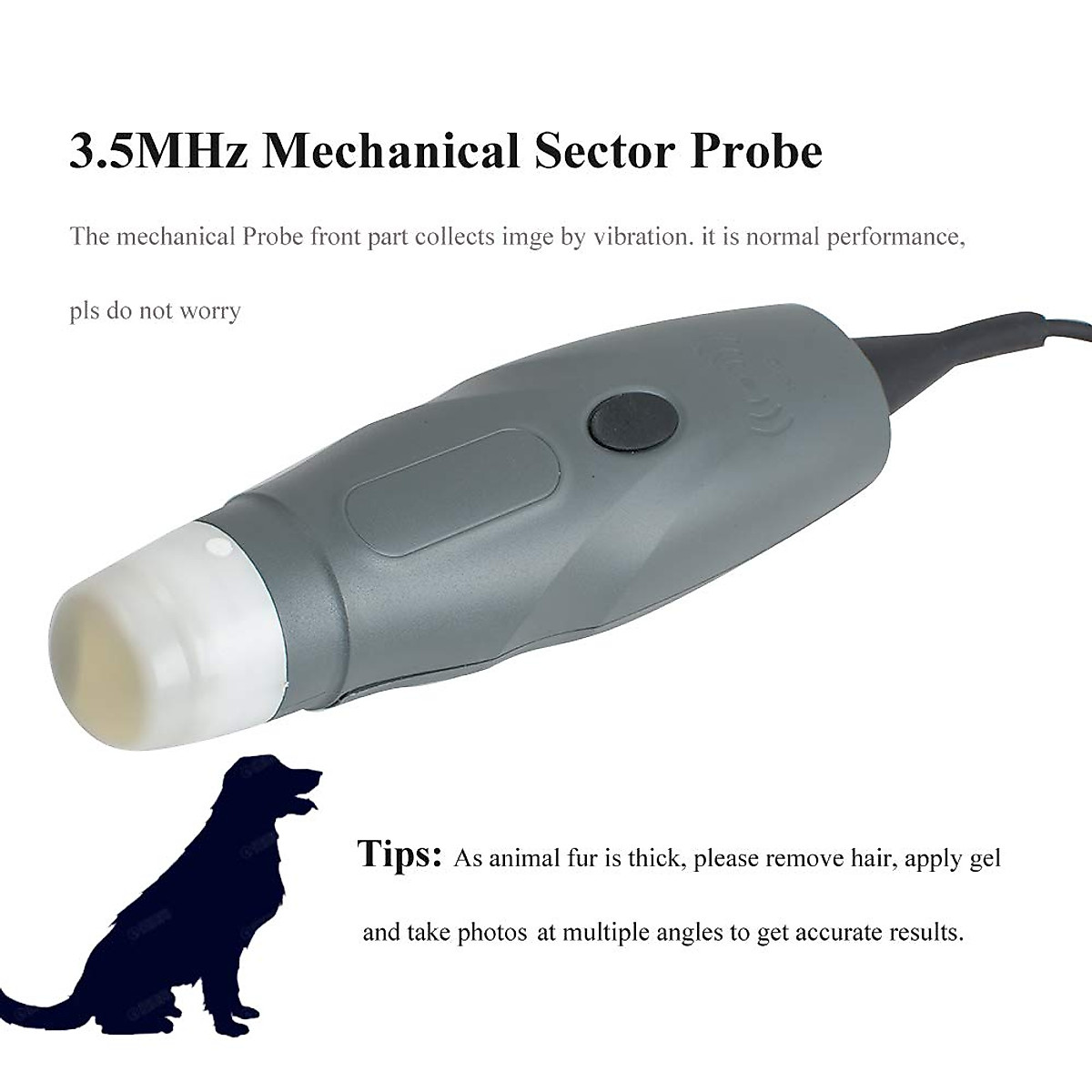 Veterinary WristScan Ultrasound Scanner Machine Handscan for Farm Animals with 3.5MHz mechanical sector probe