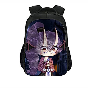 Gacha Life Backpacks, Casual Backpacks Cartoon Backpacks Laptop Bags Travel Backpacks Large Capacity Girl Boy Backpacks 16in