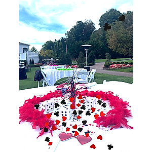 Honbay 60g Casino Party Table Scatter Confetti Viva Las Vegas Party Foil Metallic Confetti Sequins Game Night Birthday Baby Shower Wedding Bridal Shower Carnival Party Sprinkles Confetti Decorations