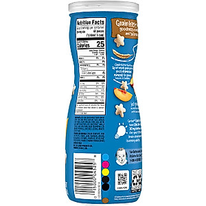Gerber Graduates Puffs Cereal Snack, Peach, 1.48 Ounce