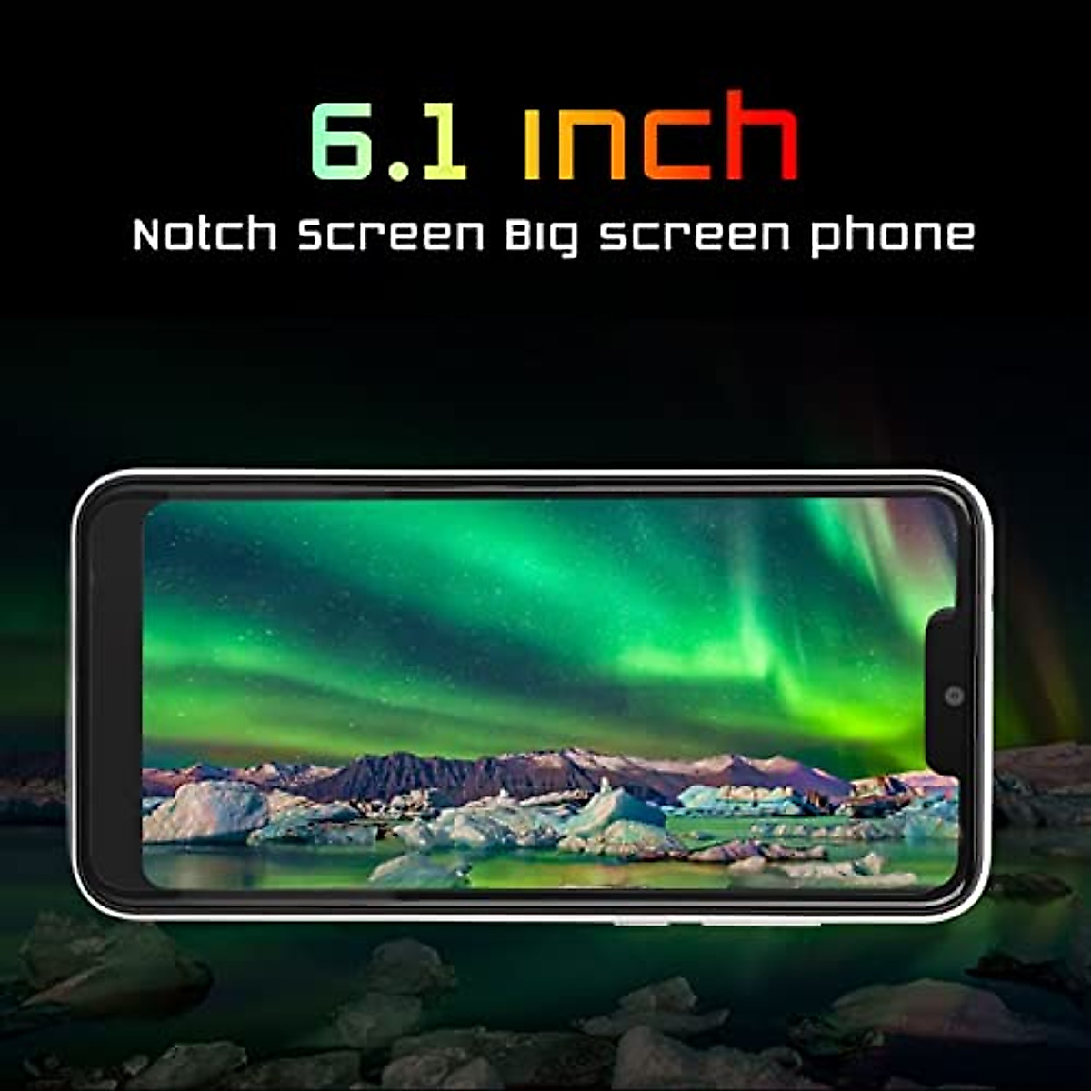 iP13 Pro MAX Unlocked Smartphone, 6.1in 3GB 32GB Face ID Cell Phone Unlocked for Android 6.0, MT6799 10 Core,Dual SIM, 5MP 8MP Dual Camera, 2800mAh Mobile Phone Support 128GB Expandable(White)