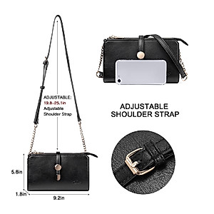 CLUCI Small Crossbody Bag for Women Clutch Handbag,PU Leather Shoulder Purse with Adjustable Strap