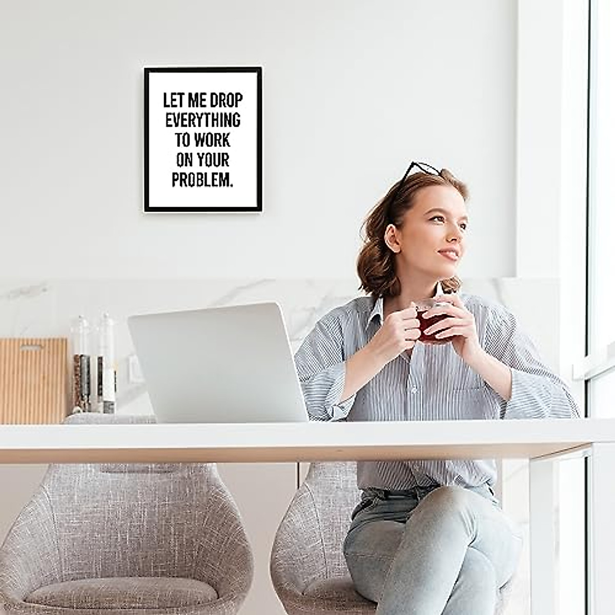 Let Me Drop Everything - Funny Wall Art, Sarcastic Wall Decor, Wall Art Print, Perect For Humorous Decor, Home Decor, Bedroom Decor, Living Room Decor For Wall, Office Decor, Unframed - 8x10