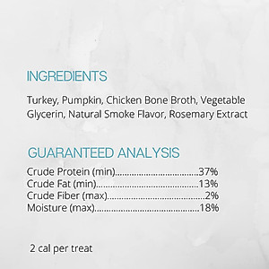 Farmland Traditions Tiny Loves Jerky Trainer Treats for Dogs w/Bone Broth (Turkey & Pumpkin, 6 oz.)