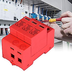 Fafeicy 3P DC Power Surge Protector Lightning Protection Arrester Device(3p40ka)