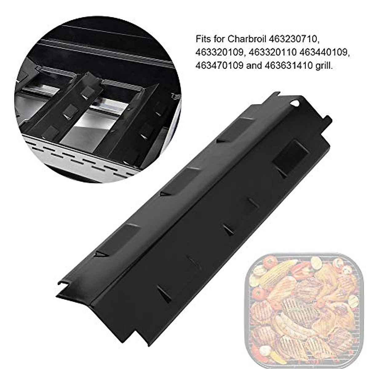 Alinory Flexible Easy to Install Grill Repair Kit Gas Grill Heat Plate, Heat Plate Shield, 4Pcs for Grill for Outdoor Traveling Barbecue Camping