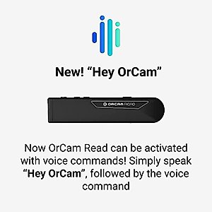 OrCam Read Smart - AI Assistive Reader - Including Smart Reading Feature- for Anyone Who is Exposed to Large Amounts, Bundled with OrCam Bluetooth Earbuds, Orcam Battery Pack and HogoR Cleaning Cloth