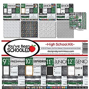 Reminisce (REMBC) High School Scrapbook Collection Kit, Multicolor, 12x12 inches