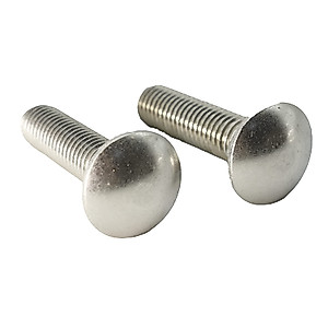 1/4"-20 X 1/2"(100pc) Stainless Carriage Bolt, 18-8 Stainless Steel Full Thread Coverage,Carriage Bolt,by SANTIE