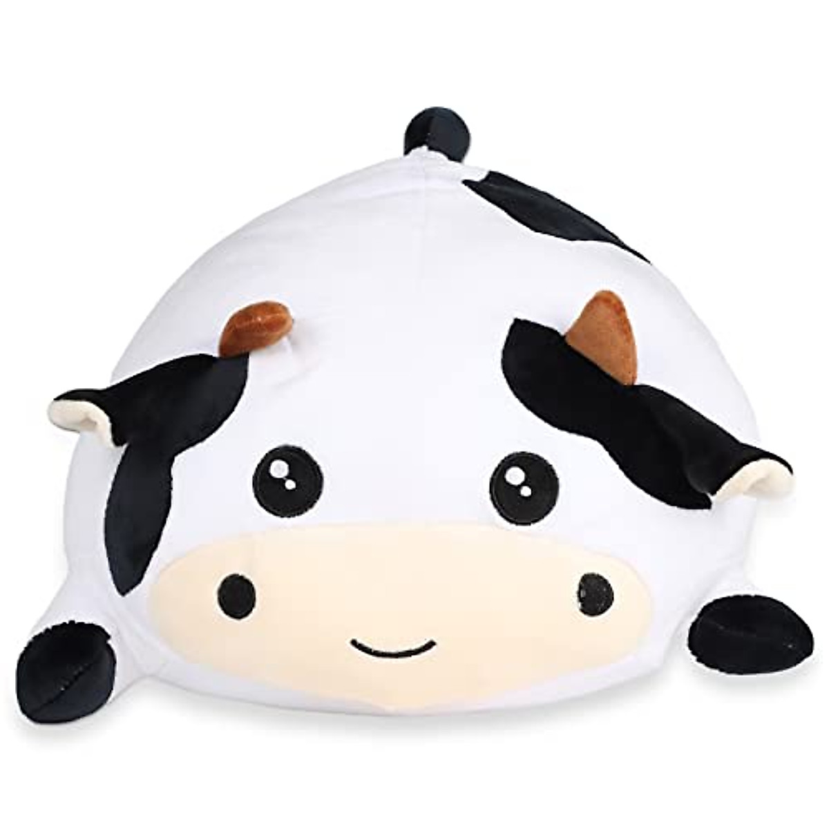 ROPELOK Giant Cow Stuffed Animals Plush Toy, Cow Plush Pillow, 19.6" Stuffed Cow Plush for Kids Children Xmas Birthday Gifts (Round Eyes)