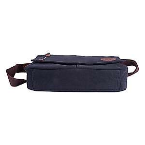 Vintage Men's Canvas Messenger Bag Laptop Shoulder Satchel Crossbody Sling Bookbag (M36_Black)