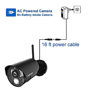 CasaCam VC800 AC Powered HD Night-Vision Camera for VS802 and VS1002 7" Wireless Security System (add-on Camera)