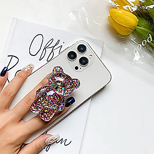 curfair Mobile Phone Finger Holder Cute Bear Shaped Phone Finger Stand Bracket Smooth Surface Decorative A