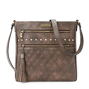 CLUCI Leather Backpack Purse for Women Crossbody Bags Purses for Women, Leather Messenger Tassel Bag