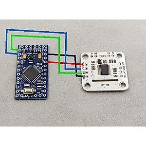 HiLetgo GY-39 Light Intensity Temperature Humidity Atmospheric Pressure Sensor 4 in One Integrated Sensor Module with Chip LTR308ALS+SPL06+SHTC3