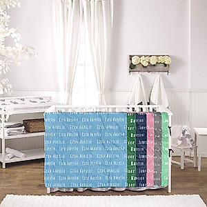 Sweewind Personalized Baby Blankets for Boys Girls Custom Name Blankets Personalized Baby Gifts Personalized Kids Blankets Custom Baby Blanket with Name Monogrammed Personalized Baby Item (Names)