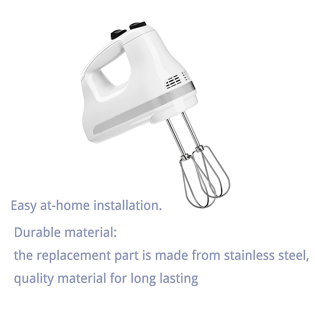 W10490648 Hand Mixer Turbo Beaters for Blending Soups, Smoothies, Shakes, Egg Whites,Replaces:AP5644233,AP6022244,PS11755576,PS11755576-by Sikawai