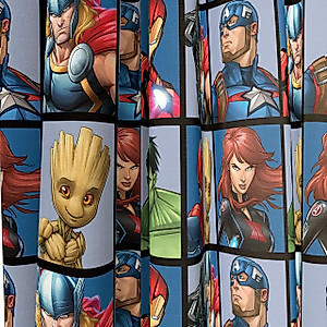 Jay Franco Marvel Avengers Team 84" inch Drapes 4 Piece Set - Beautiful Room Décor & Easy Set up - Window Curtains Include 2 Panels & 2 Tiebacks (Official Marvel Product)