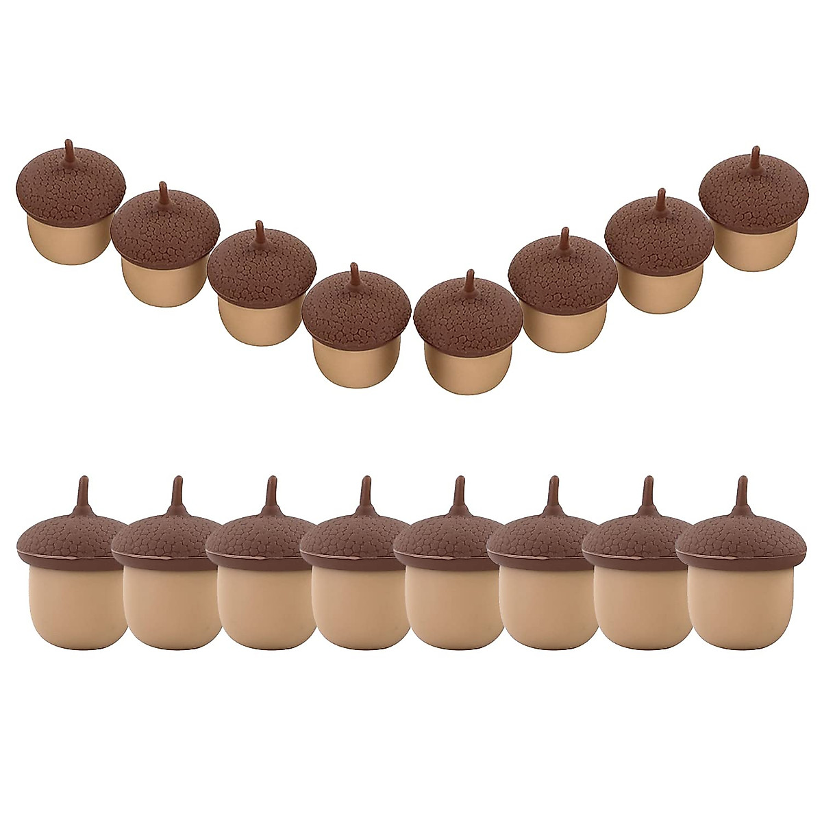 YHSWE 8pcs 5ml Pine Cone Non-stick Food Grade Silicone Wax Container Multi Use Silicone Jars for Wax, Essential Oil, Lip Balm, Shatter, Spices, brown