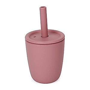 Socub Toddler Cup, Silicone Training Cup, Sprill proof Sippy Cup for Baby, BPA-Free, Unbreakable, 4oz, 6+ months, Power Rose