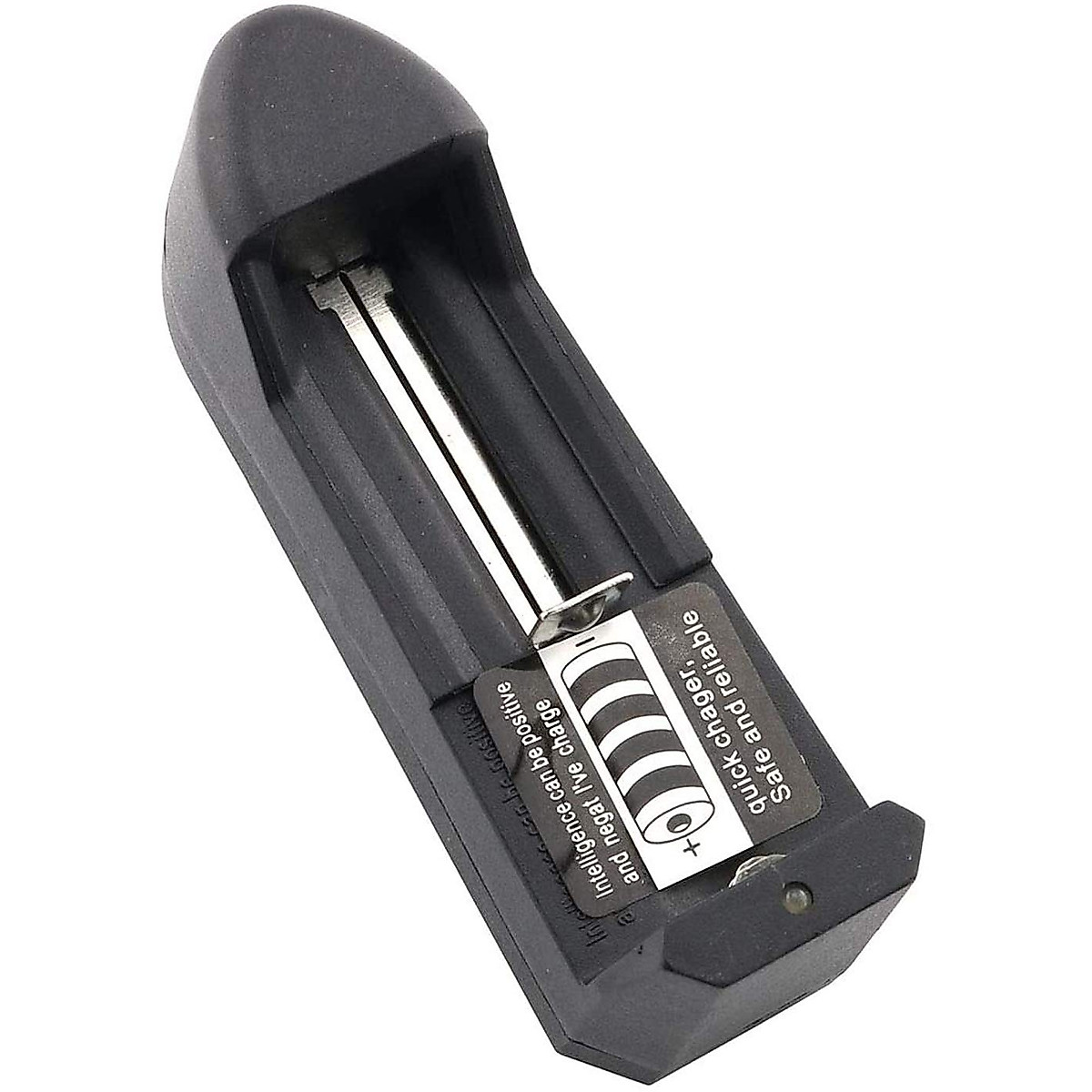 ZC Wall Charger Black 3, 7V Single Slot Rechargeable Battery Charger for 18650 18350 16340 14500 14000 Li ion Battery