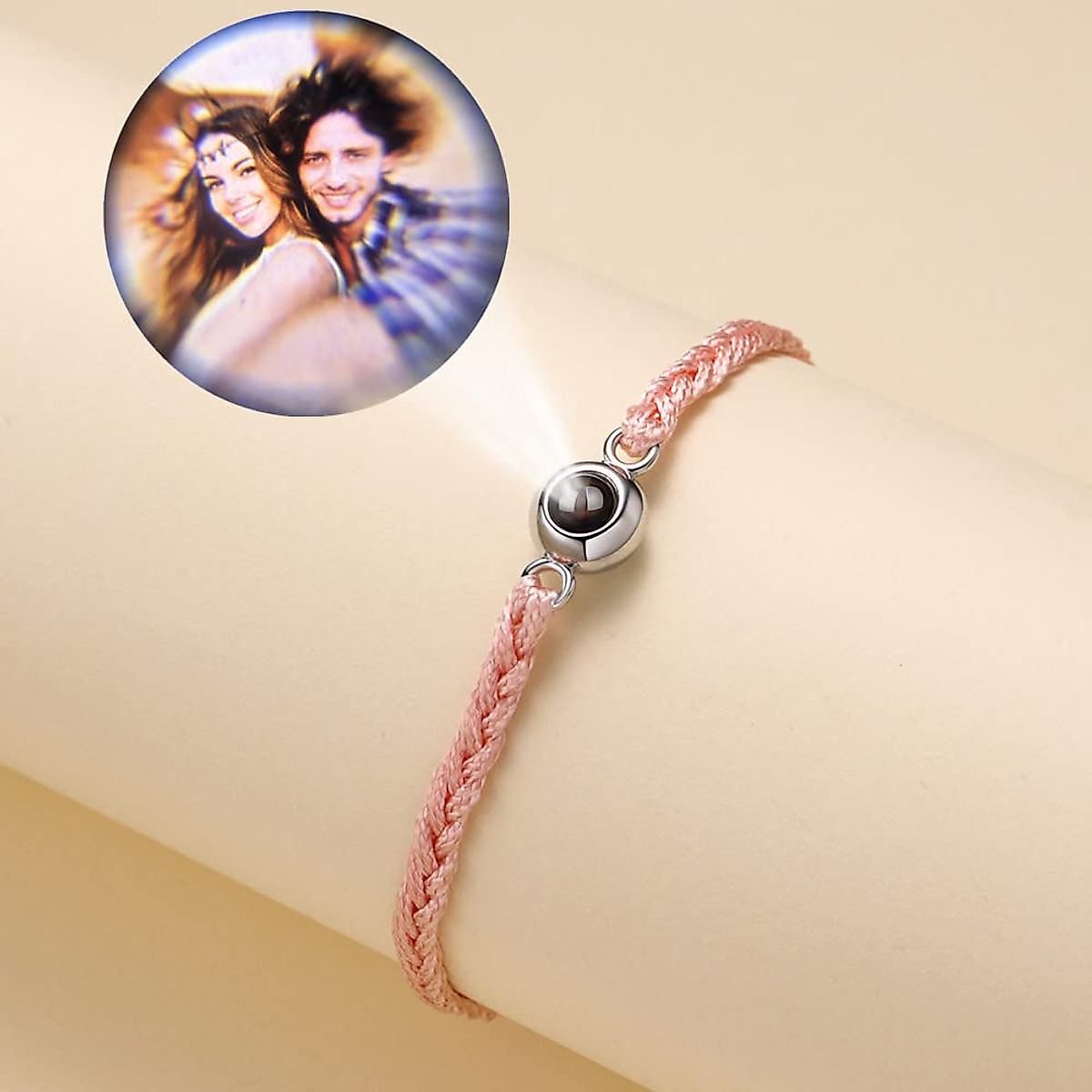 Handpua Custom photo Bracelets Rope Bracelets Personalized picture Bracelet for Women Men Projection Bracelet with Photo I Love You Bracelet 100 Languages Bracelet gift for men women lover family