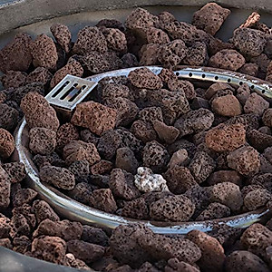 Great Deal Furniture Rogers Propane Fire Pit Round 32" with Grey Top - 40,000 BTU