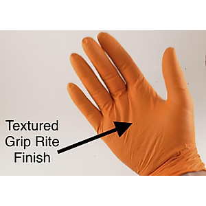 Orange Mamba Super Strong Nitrile 100 Glove Box Textured Grip (Extra Large)