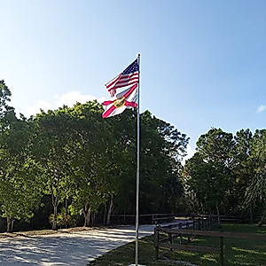 TOPFLAGS Florida Flag 4x6 Double Side 3Ply FL State Flags Heavy Duty Outdoor 4 Rows Stitched Edge with 2 Brass Grommets