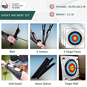 Sumpley Archery Bow and Arrow Set - Bow and Arrow for Adults - Archery Training Outdoor Sports Game Hunting Gift for Teens and Kids