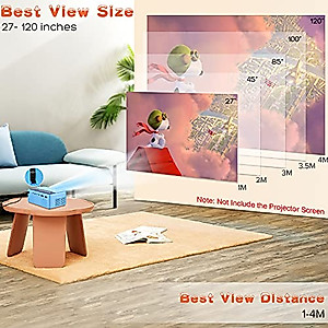 Mini Video Projector for Cartoon, Portable Outdoor Movie Projector for Kids Gifts, XOPPOX Small Home Theater Projector for Phone with HDMI USB AV Interfaces