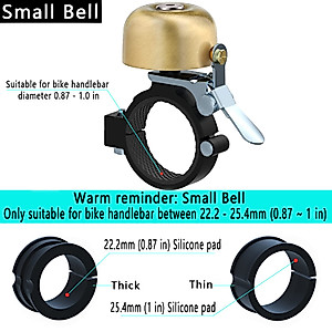 ORYXBOOST Classic Bike Bell Brass Bicycle Bell for Bike Ring Bell with Loud Sound Bells for Road Mountain Bike Handlebars Adults