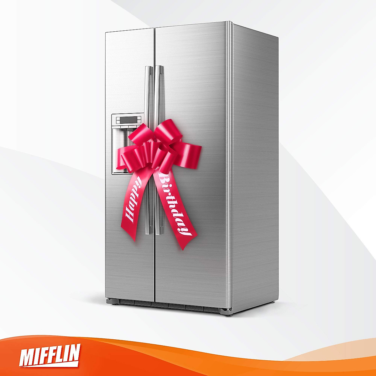 MIFFLIN-USA Happy Birthday Bow, Giant Car Bow (Red, 30 inch) Big Gift Bow, Giant Bow for Car, Birthday Bow, Huge Car Bow, Car Bows, Big Red Bow, Bow for Gifts, Birthday Bow for Cars, Gift Wrapping