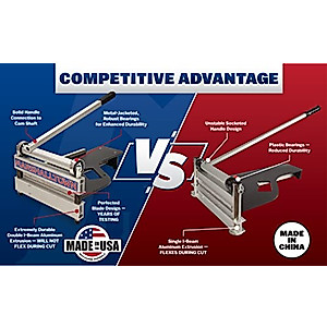 Marshalltown Ultra-Lite Flooring Cutter 9", Cuts Vinyl Plank, Laminate, Engineered Hardwood, Siding, and More - Honing Stone Included, Made in The USA