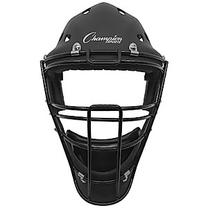 Champion Sports Hockey Style Catcher's Helmet Mask - Adult/Youth Sizes - High-Impact ABS Construction Catcher's Mask - Ventilation Holes - Foam Liner - Adjustable - Reinforced Cage - NOCSAE® and SEI
