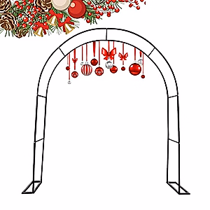 FERKAP Outdoor Garden Arch Trellis Rose Archway for Climbing Plants Metal Pergola Weather Resistant Arbor Wedding Decoration 1.4x2.3m 2.86x2.2m (Color : Black, Size : 31.5" X 9.8" X 78.5")