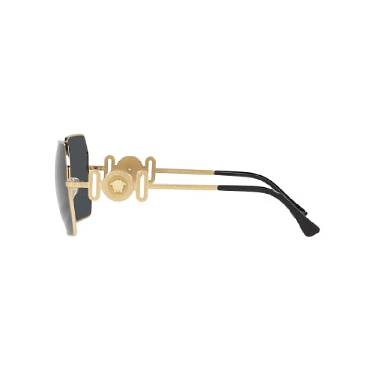 Versace Woman Sunglasses Gold Frame, Dark Grey Lenses, 58MM