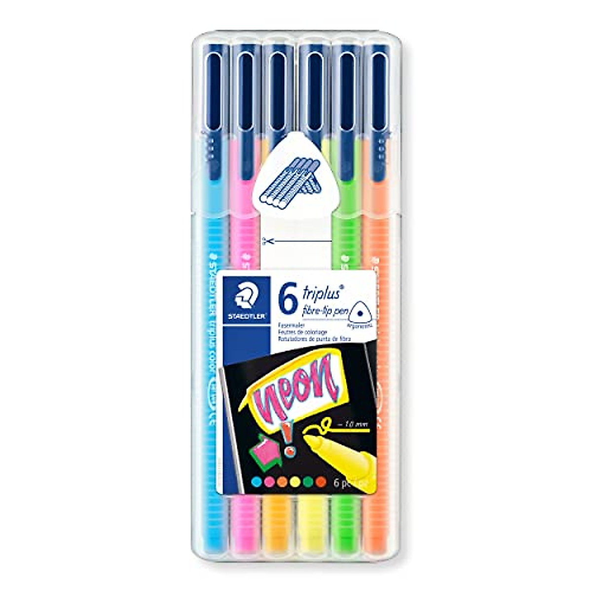 Flamaster Triplus 1 mm 6 kolorów neonowych